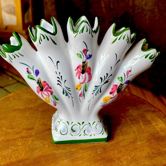 Accents | Vintage Handpainted Made In Portugal Finger Vase | Poshmark
